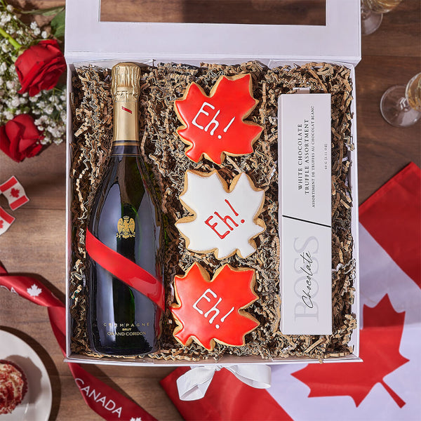 Canada Day Bubbly Gift Box – Canada Day gift baskets – Montreal ...