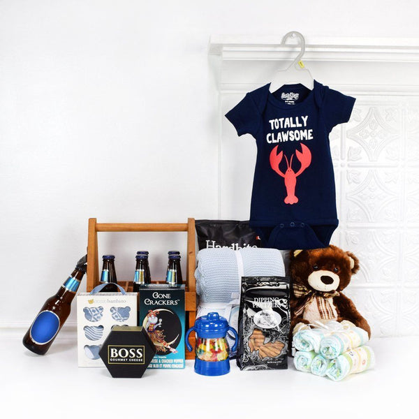 Deluxe Baby Boy Blue Gift Set - Baskets Montreal - Montreal Delivery ...