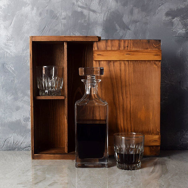 Rustic Decanter Gift Set - Montreal Baskets - Montreal Delivery